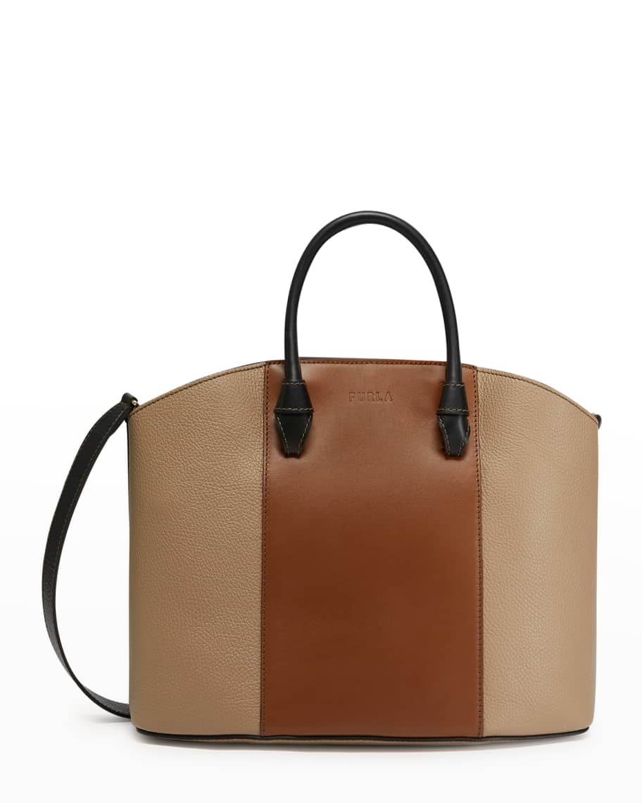 Furla Miastella Colorblock Leather Tote Bag | Neiman Marcus