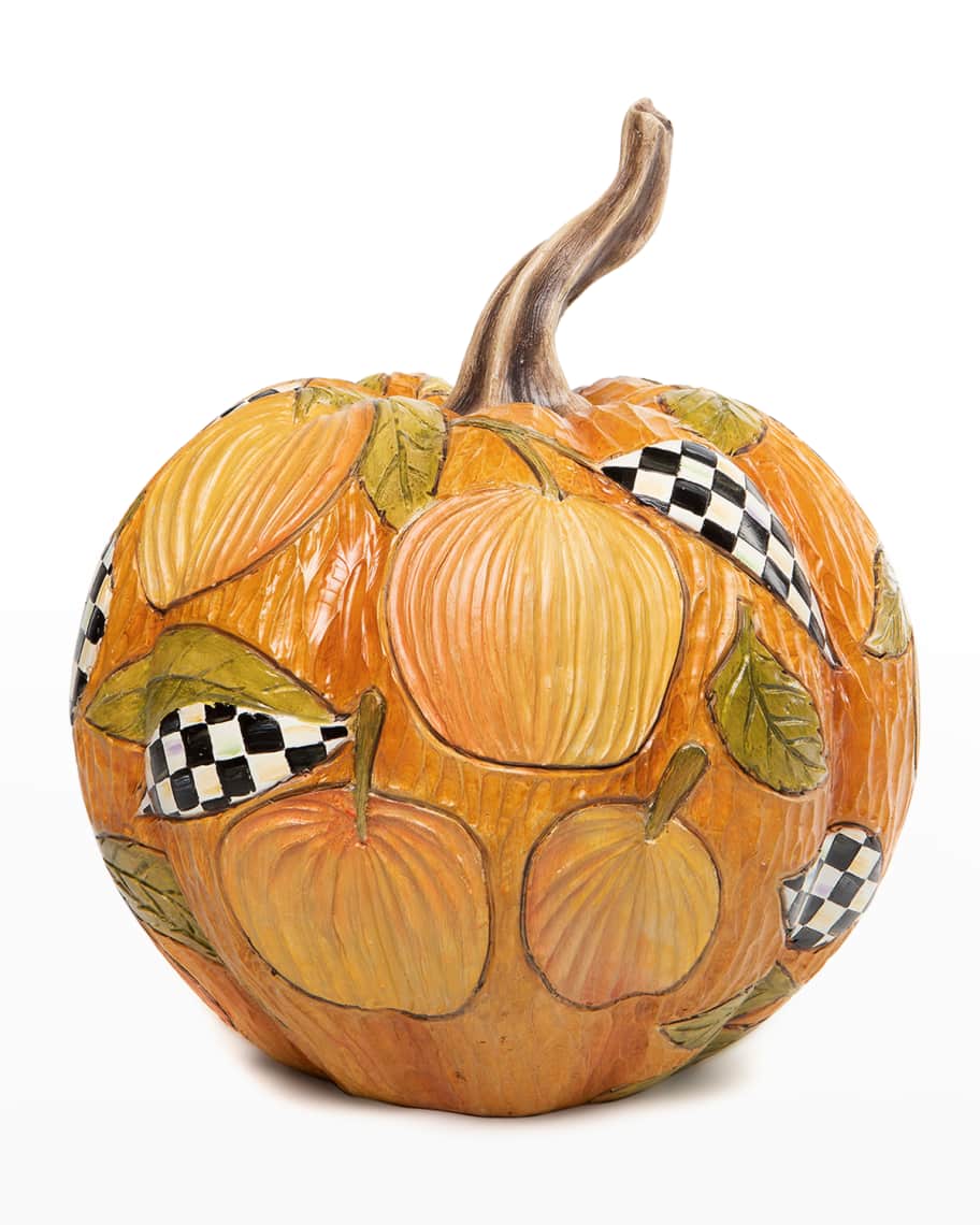 MacKenzie-Childs Woodland Carved Pumpkin | Neiman Marcus