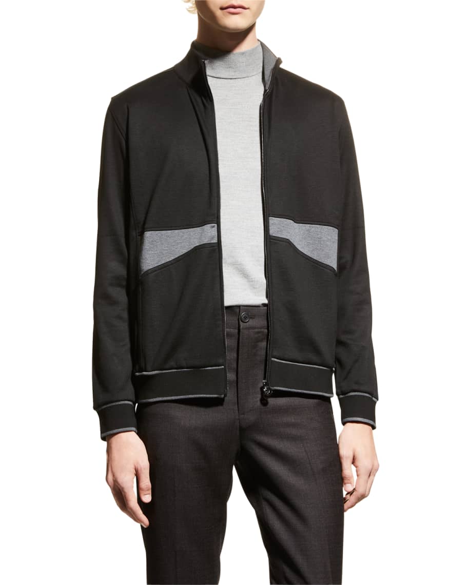 Stefano Ricci Men's Jersey Full-Zip Jacket | Neiman Marcus