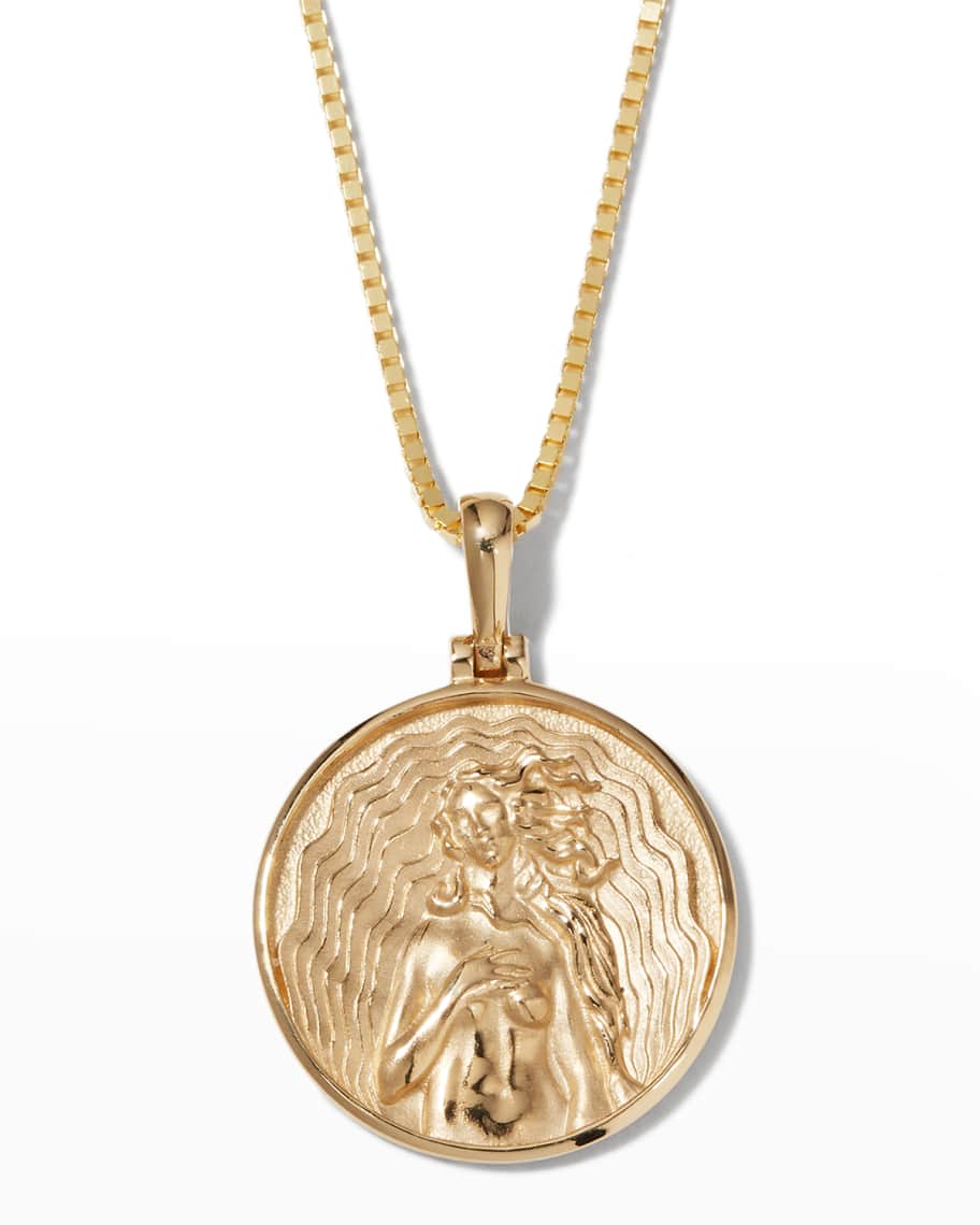 Awe Inspired 14k Yellow Gold Aphrodite Coin Pendant Necklace | Neiman ...
