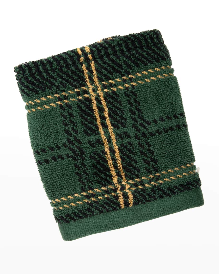 MacKenzie-Childs Evergreen Plaid Wash Cloth | Neiman Marcus