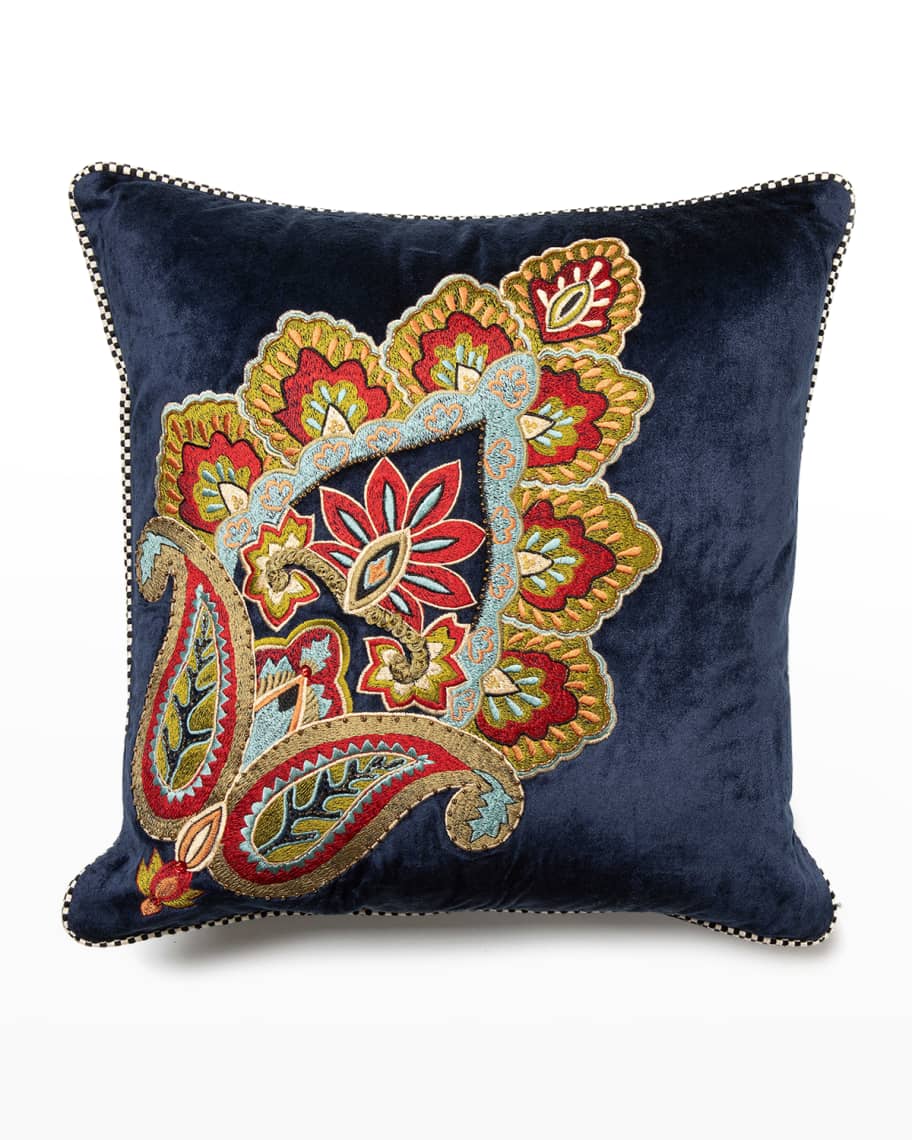 MacKenzie-Childs Blue Pistache Pillow | Neiman Marcus