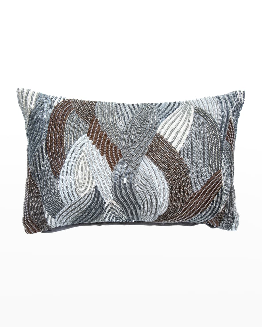MacKenzie-Childs Sterling Waves Lumbar Pillow | Neiman Marcus