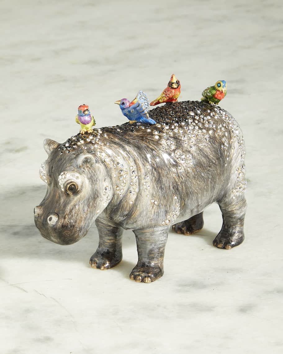 Jay Strongwater Embellished Hippo Tabletop Object | Neiman Marcus