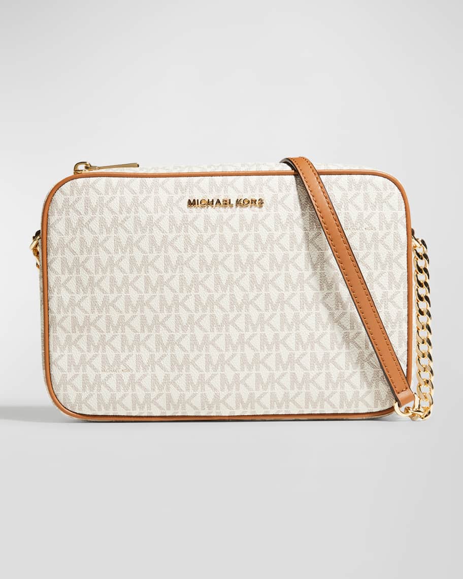 MICHAEL Michael Kors Monogram Leather Zip Camera Crossbody Bag | Neiman ...