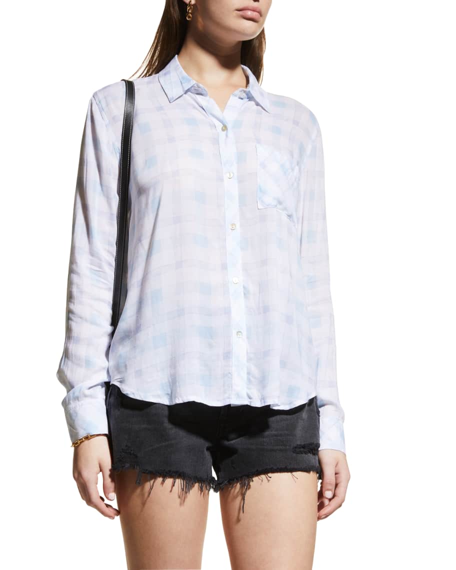 Rails Josephine Gingham Button-Front Shirt | Neiman Marcus