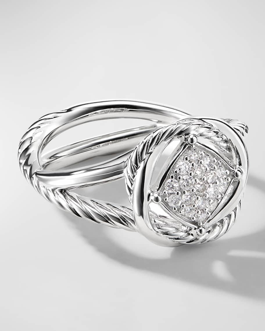 David Yurman Infinity Ring with Diamonds in Silver, 13mm, Size 9 ...