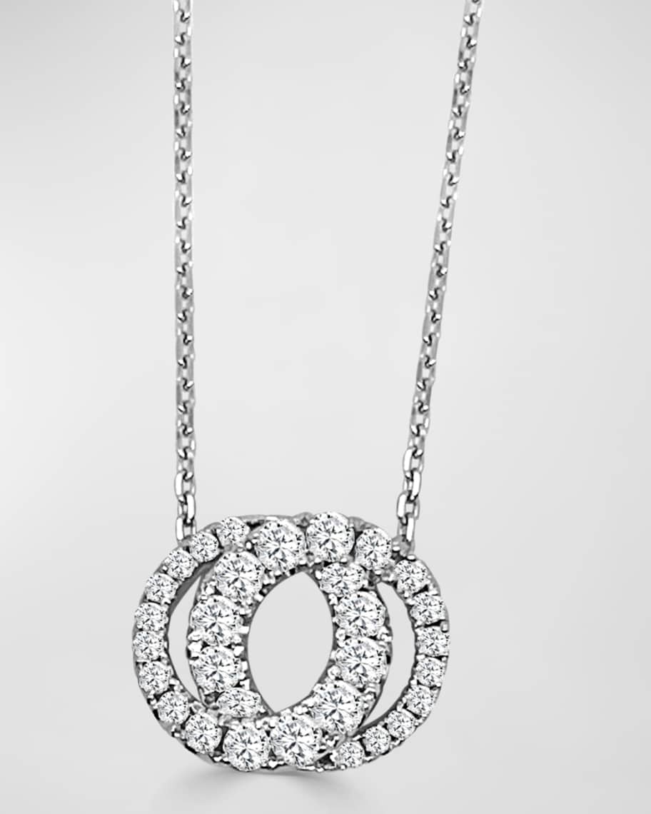 Frederic Sage 18K White Gold Small Love Halo All Diamond Hidden Bale ...