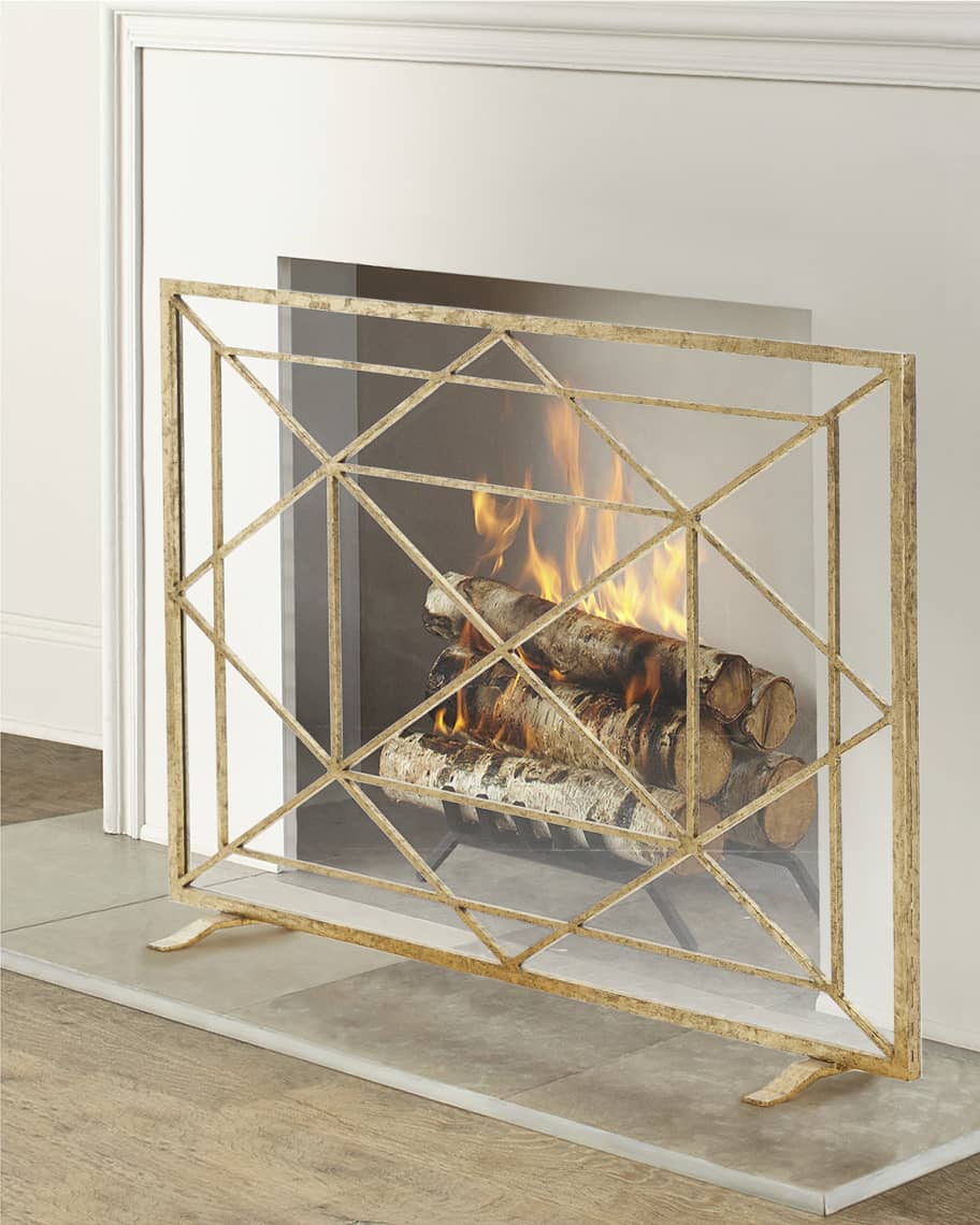 Global Views Diamond Fireplace Screen | Neiman Marcus