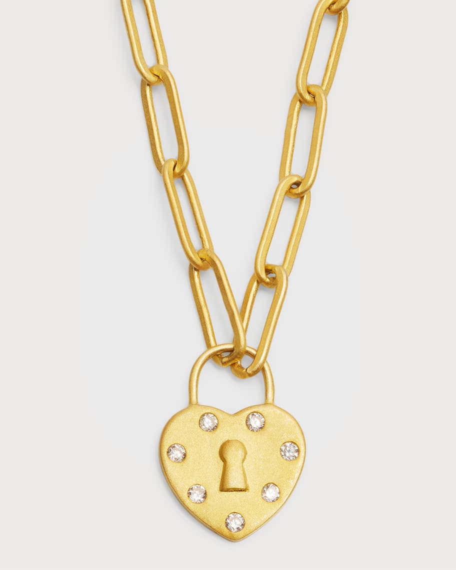 Freida Rothman Locked in Love Chain Link Necklace | Neiman Marcus