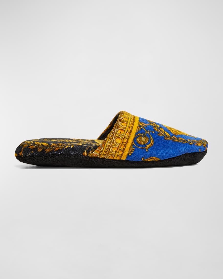 Versace Men's Medusa Head Slippers | Neiman Marcus