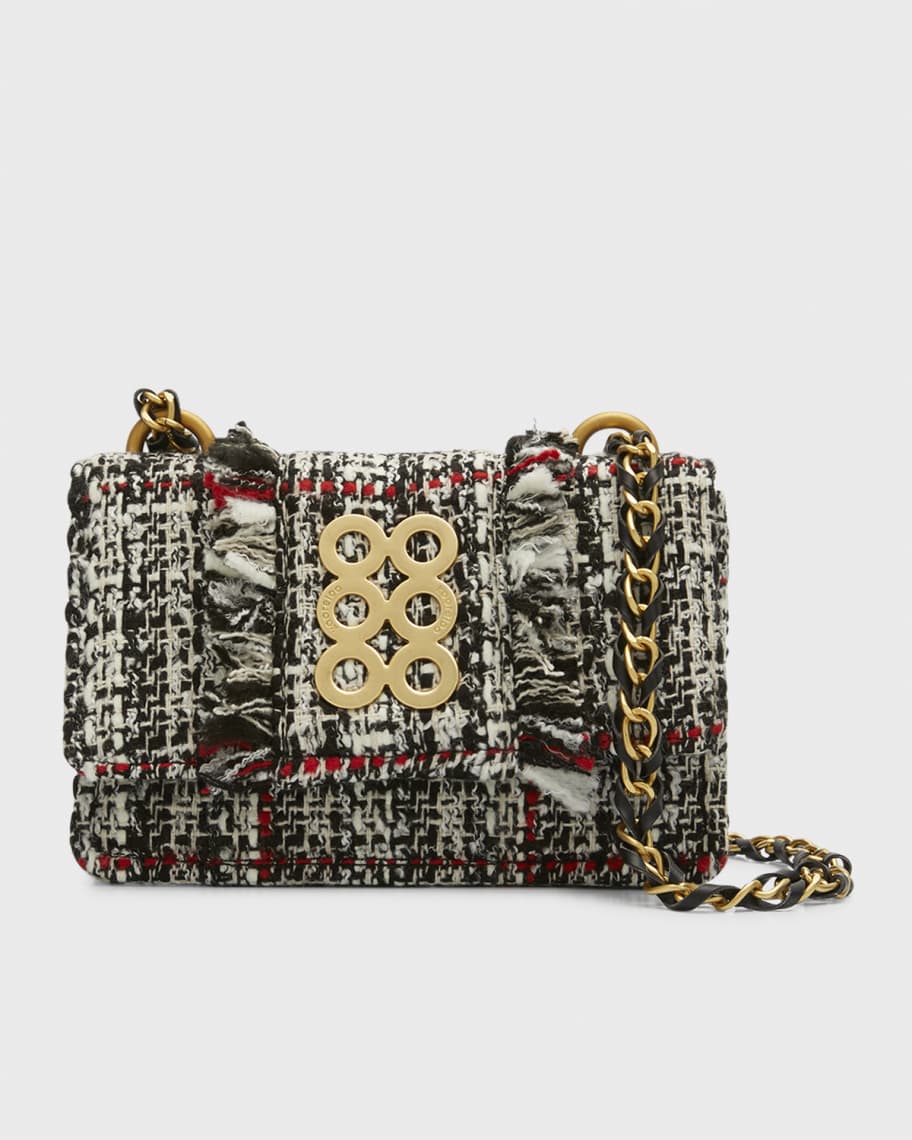 Kooreloo Lucerne Mini Fringe Tweed Crossbody Bag | Neiman Marcus