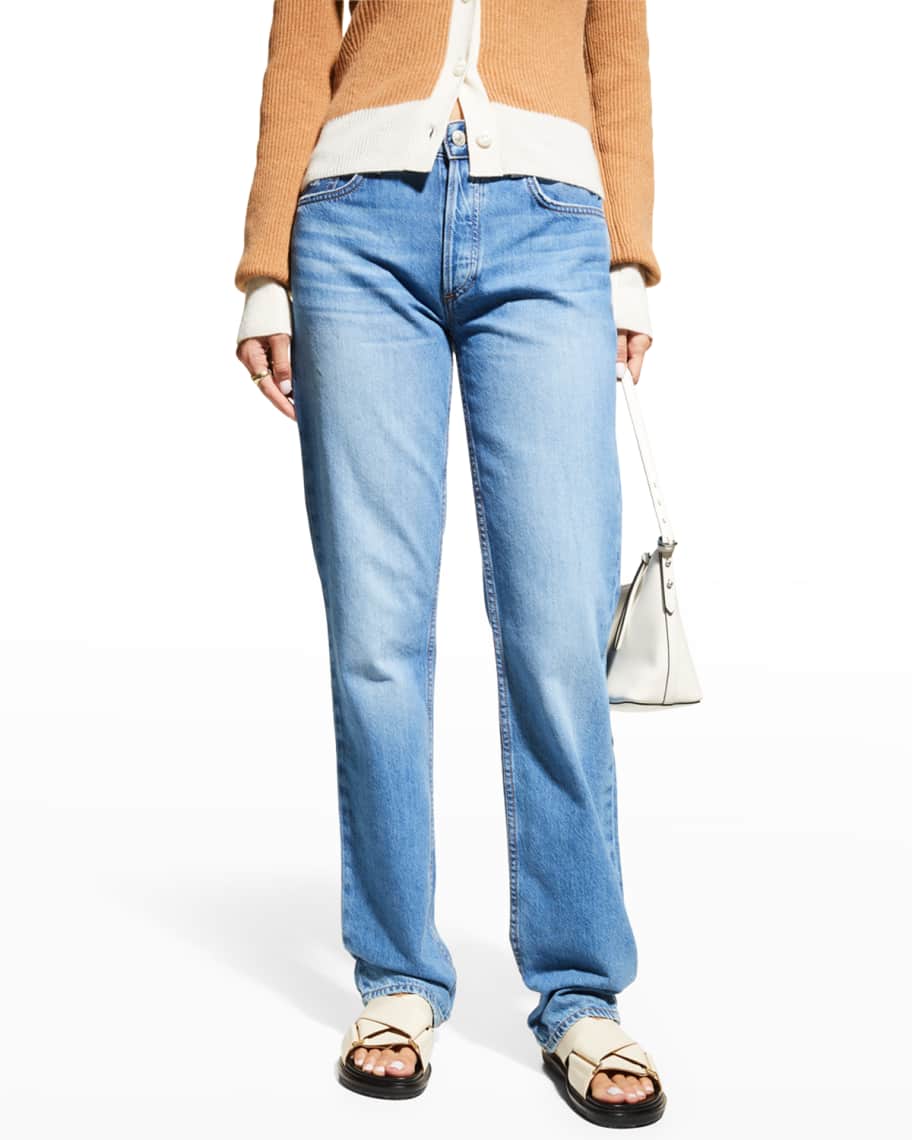 Rag & Bone Piper Faded Straight-Leg Jeans | Neiman Marcus