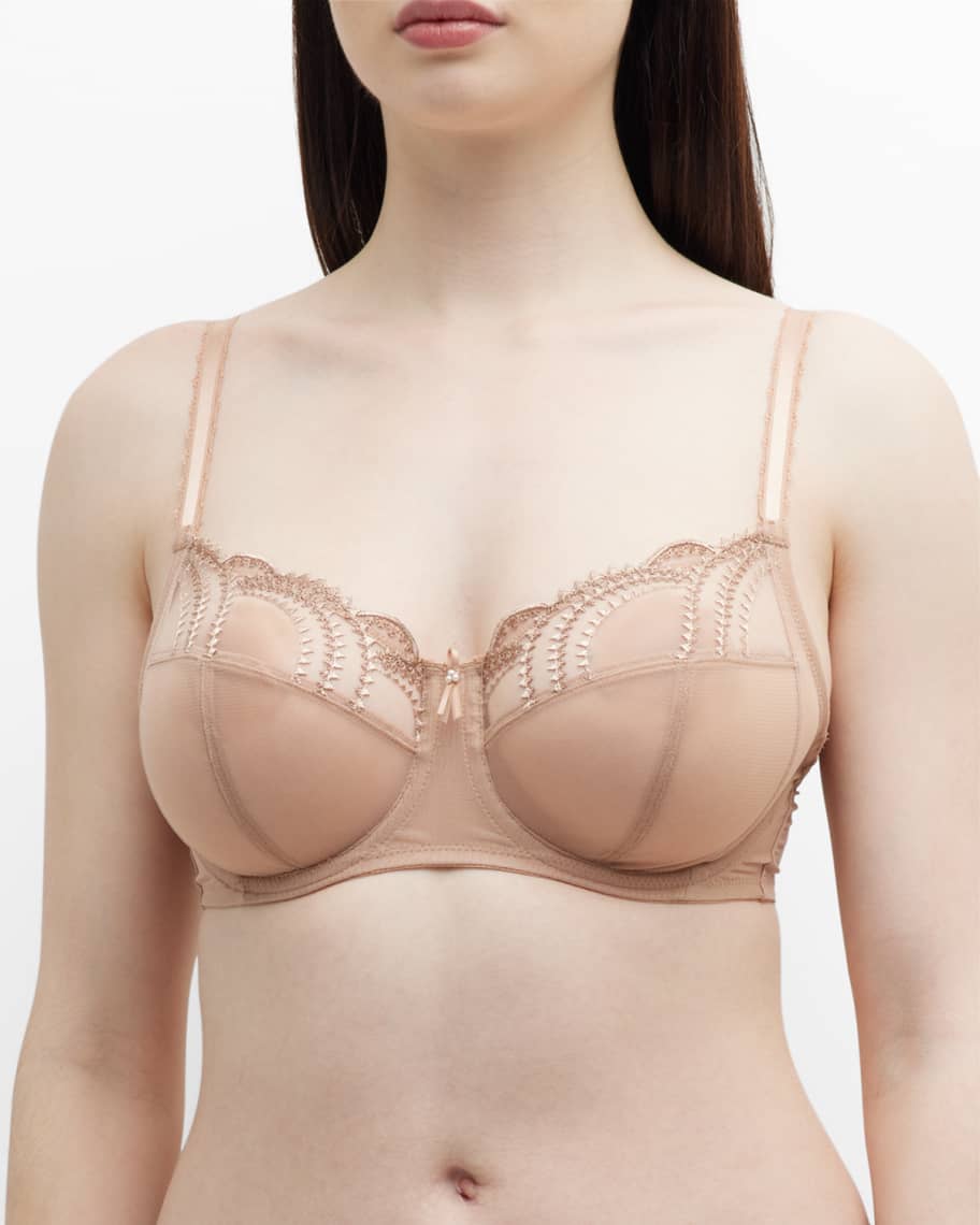 Wacoal Evocative Edge Embroidered Mesh Bra | Neiman Marcus