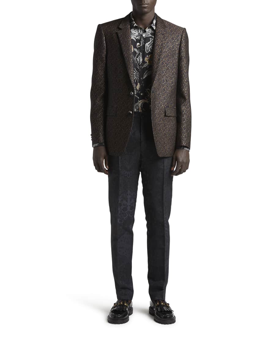 Etro Men's Embroidered Birds Pants | Neiman Marcus