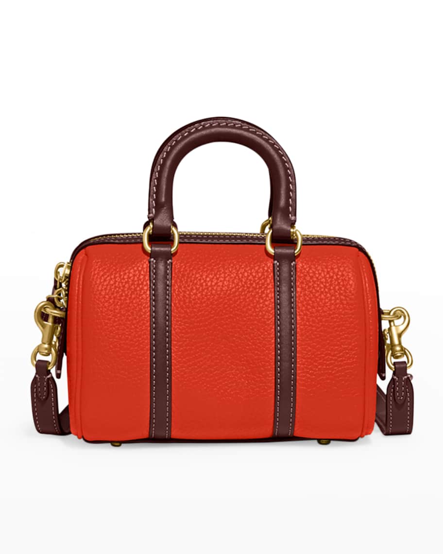Coach Rogue Colorblock Pebbled Leather Satchel Bag | Neiman Marcus