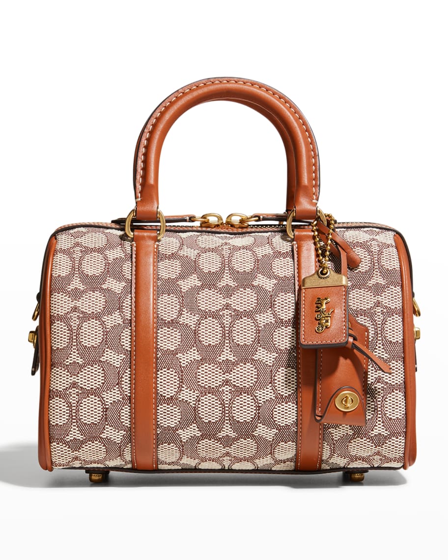 Coach Rogue Monogram Jacquard Satchel Bag | Neiman Marcus