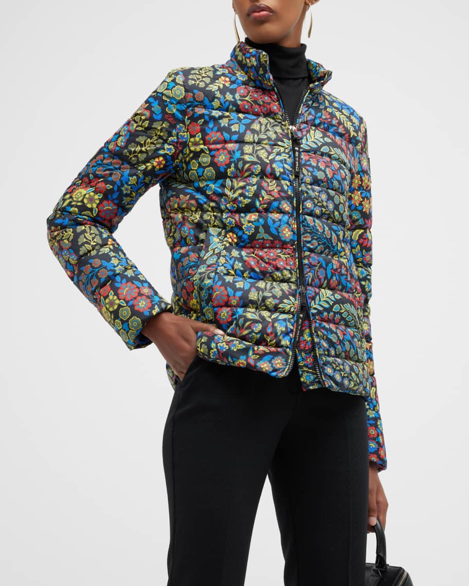 Etro Floral Paisley-Print Puffer Jacket | Neiman Marcus