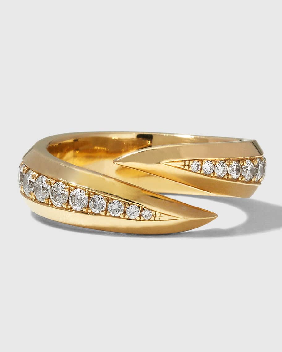DRU. Yellow Gold Diamond Claw Ring | Neiman Marcus