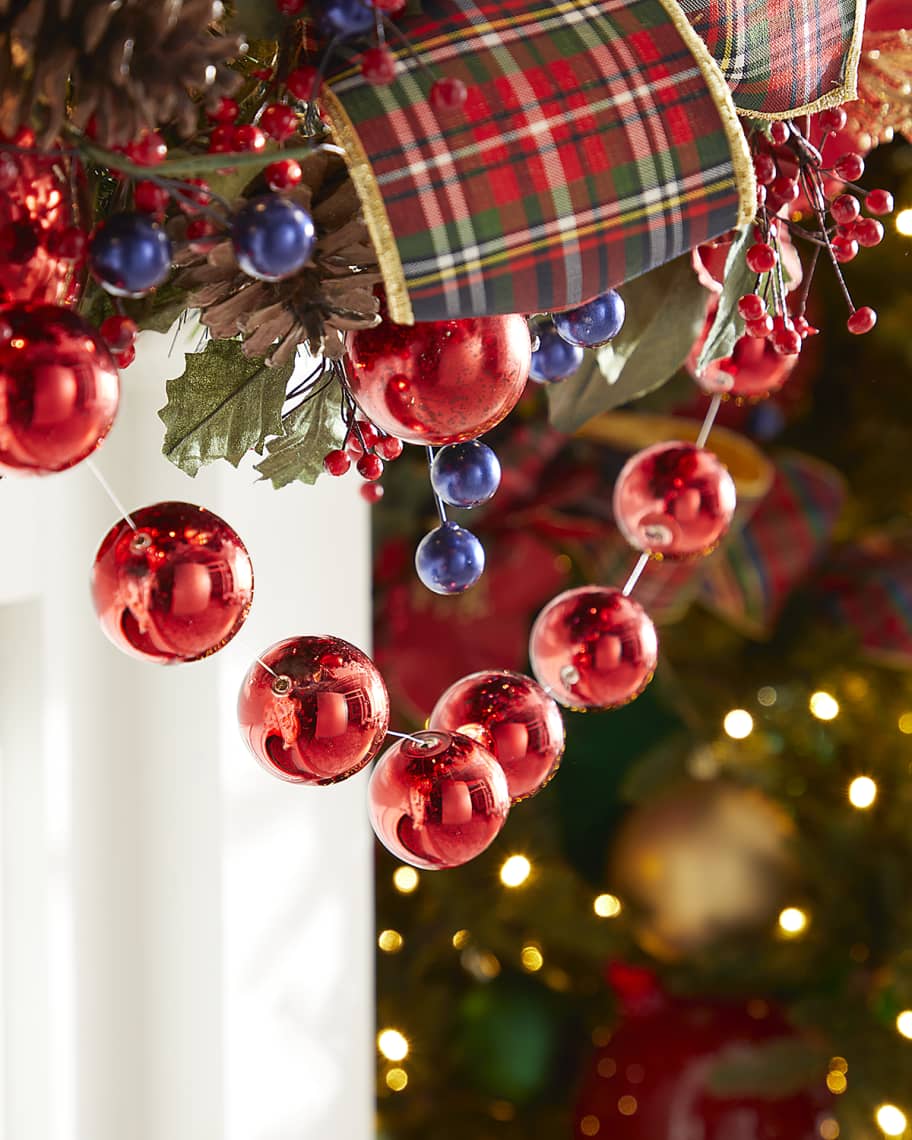Jim Marvin Glass Ball Christmas Garland | Neiman Marcus