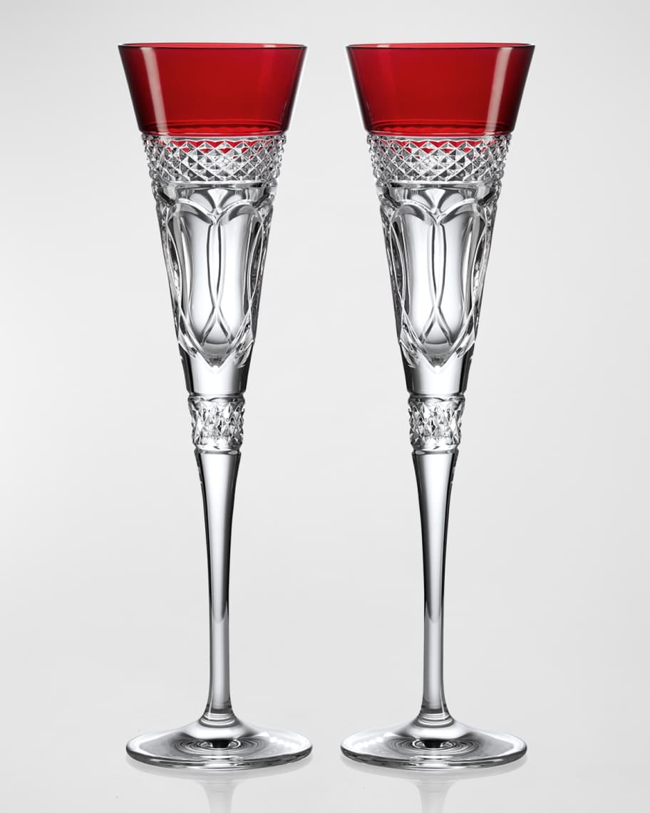 Waterford Crystal Times Square 2023 Champagne Flutes, Set of 2 - Red ...