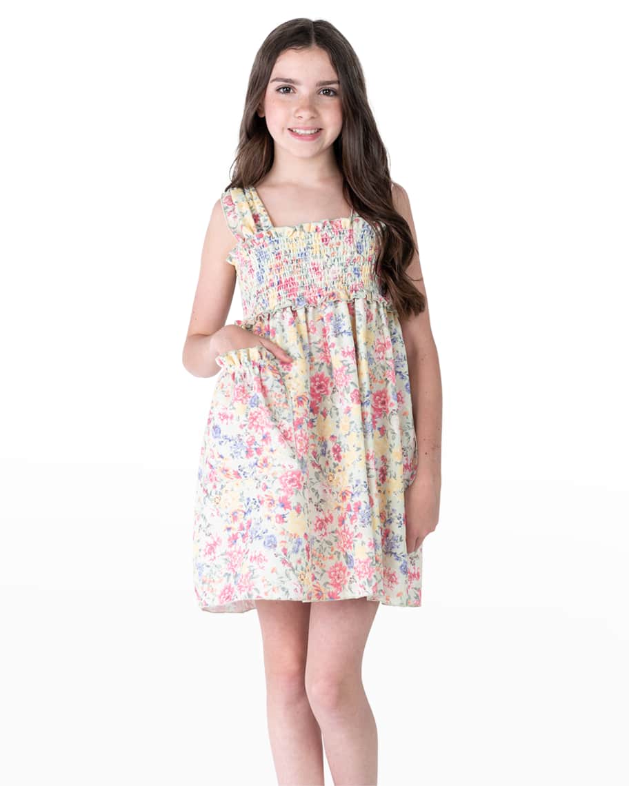 Zoe Girl's Rebecca Floral-Print Sundress, Size 7-16 | Neiman Marcus