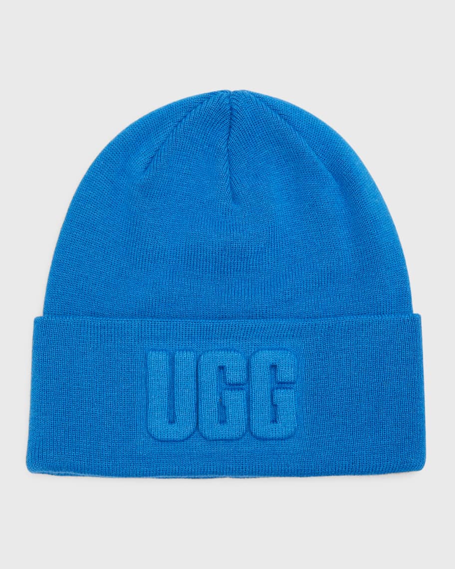 UGG Men's 3D-Logo Knit Beanie Hat | Neiman Marcus