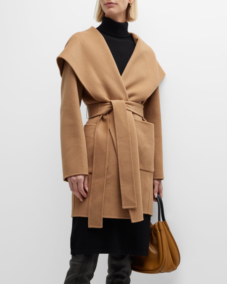 Marella Jaunita Hooded Double-Face Wool Coat | Neiman Marcus