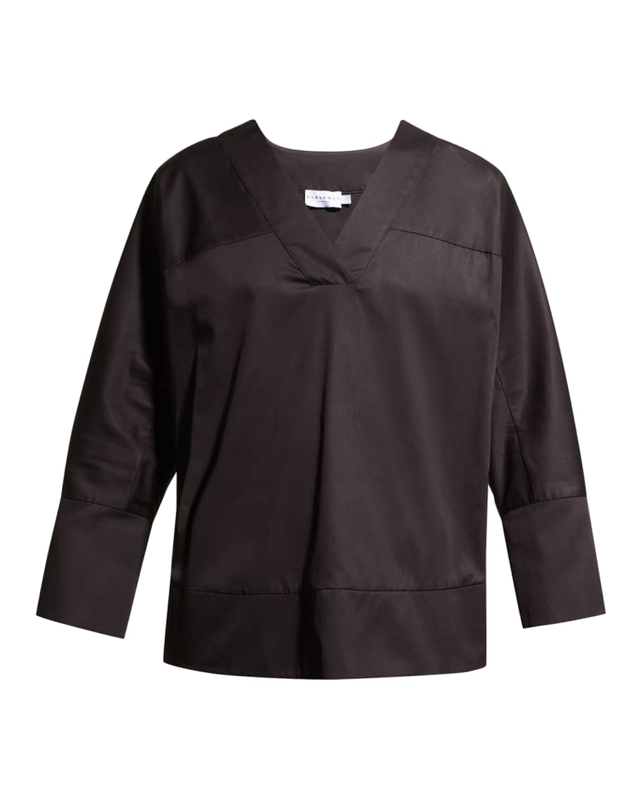 Harshman Monica V-Neck Popover Blouse | Neiman Marcus