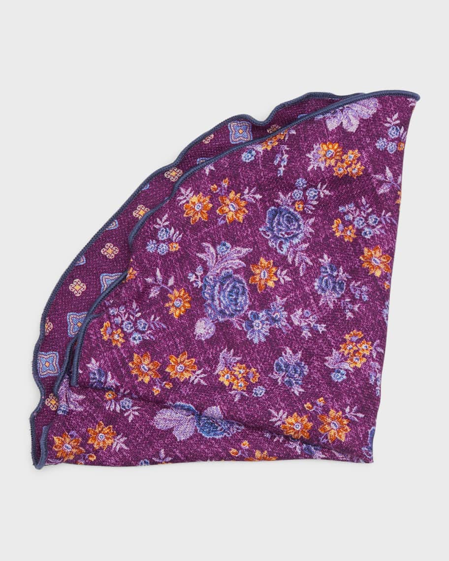 Edward Armah Men's Reversible Silk Pocket Circle | Neiman Marcus
