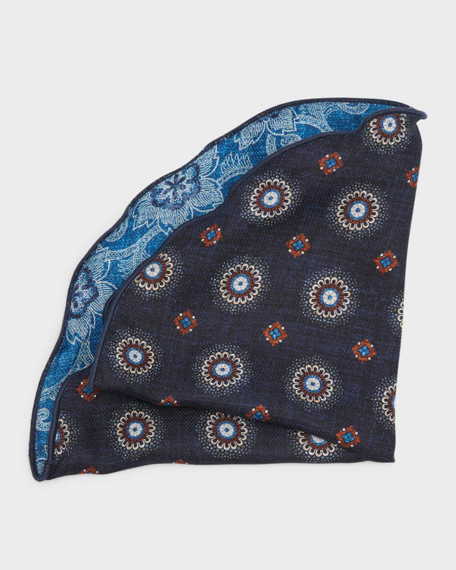 Edward Armah Men's Silk Reversible Pocket Circle | Neiman Marcus