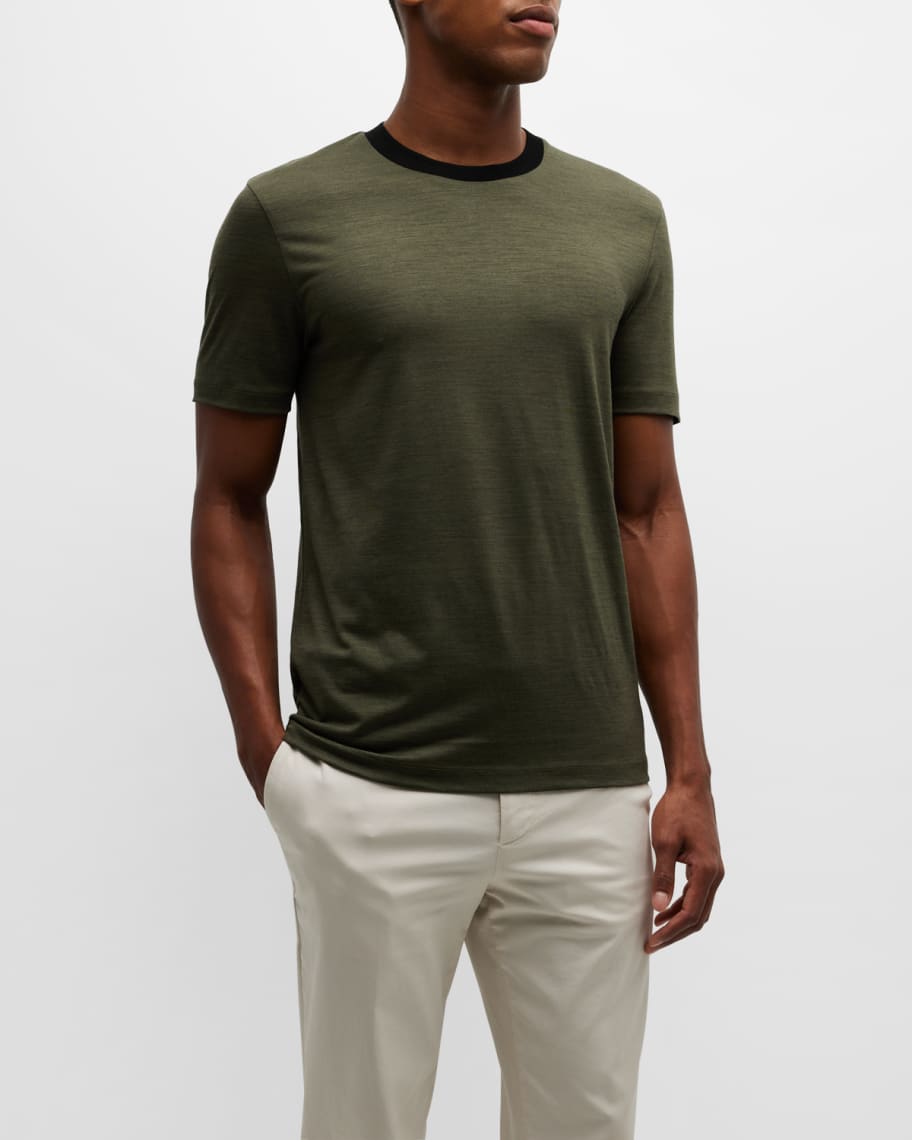 BOSS Men's Traceable Wool Crew T-Shirt | Neiman Marcus