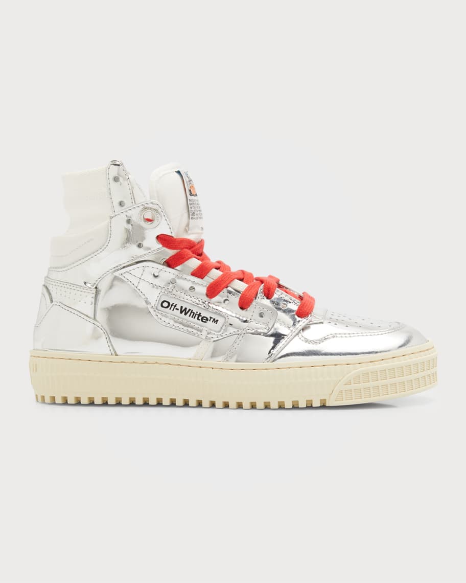 Off-White 3.0 Off Court Metallic High-Top Sneakers | Neiman Marcus