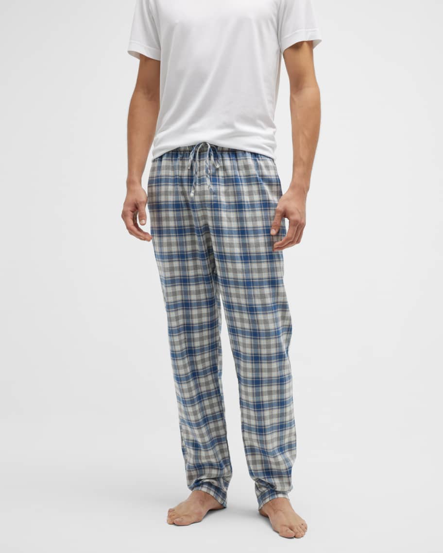 Hanro Men's Cozy Comfort Flannel Pajama Pants | Neiman Marcus