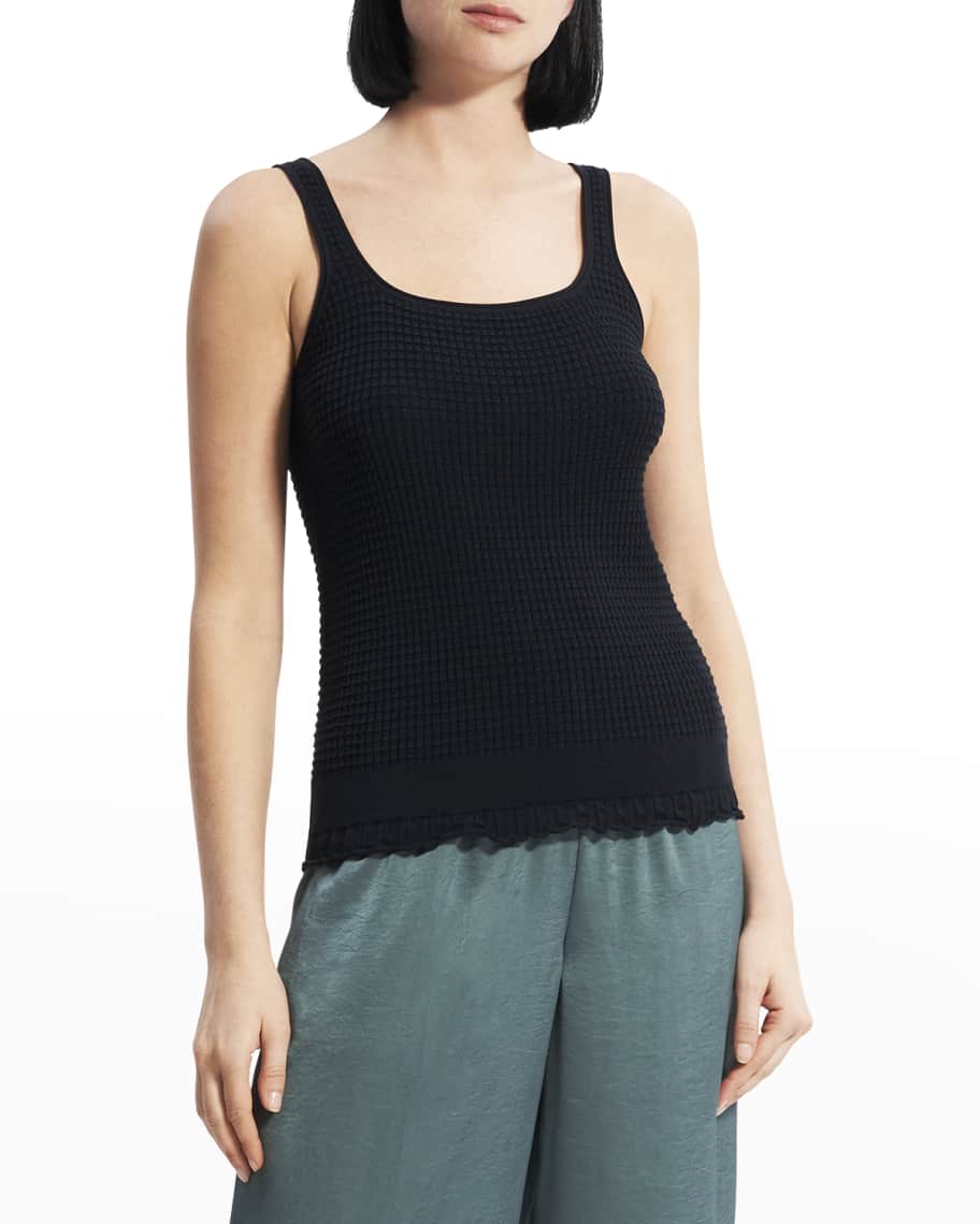 Theory Lace-Trim Tank Top | Neiman Marcus