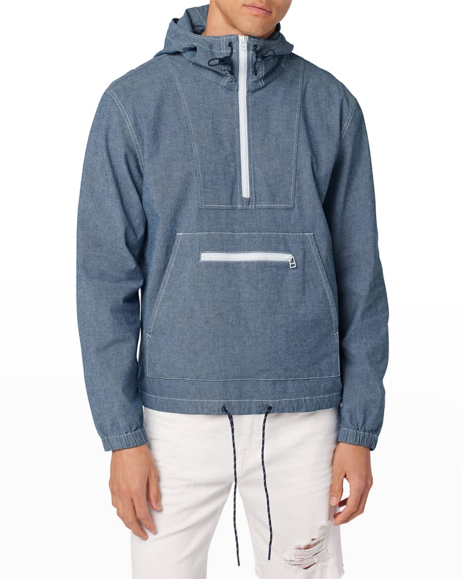 Joe's Jeans Men's Chambray Anorak Jacket | Neiman Marcus