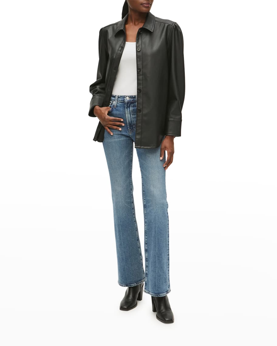 Michael Stars Babe Faux Leather Shacket | Neiman Marcus