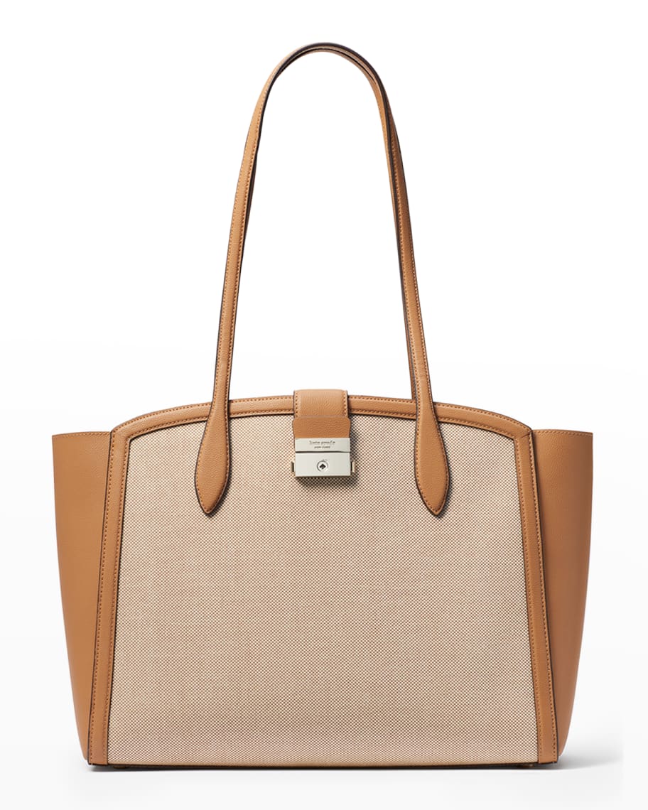 kate spade new york canvas and faux-leather tote bag | Neiman Marcus