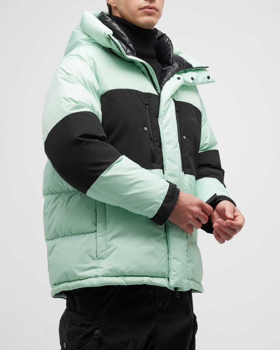 Moncler Men's Bodri Colorblock Puffer Jacket | Neiman Marcus