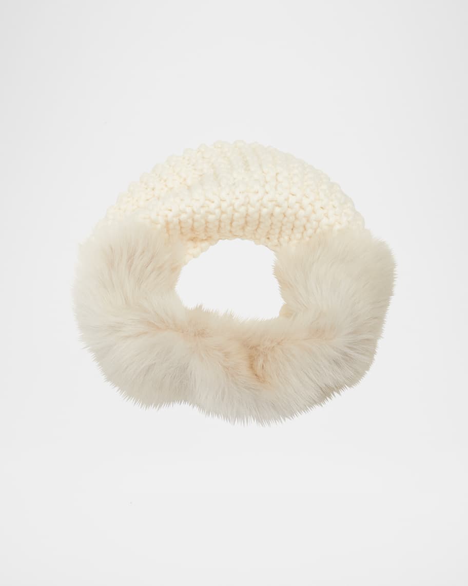 Gushlow and Cole Knitted Toscana Shearling Snood | Neiman Marcus