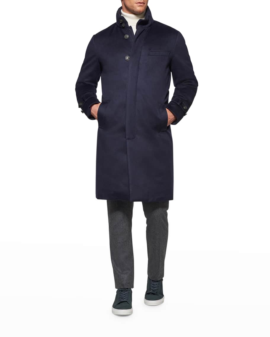 Norwegian Wool Men's Cashmere Down Topcoat | Neiman Marcus