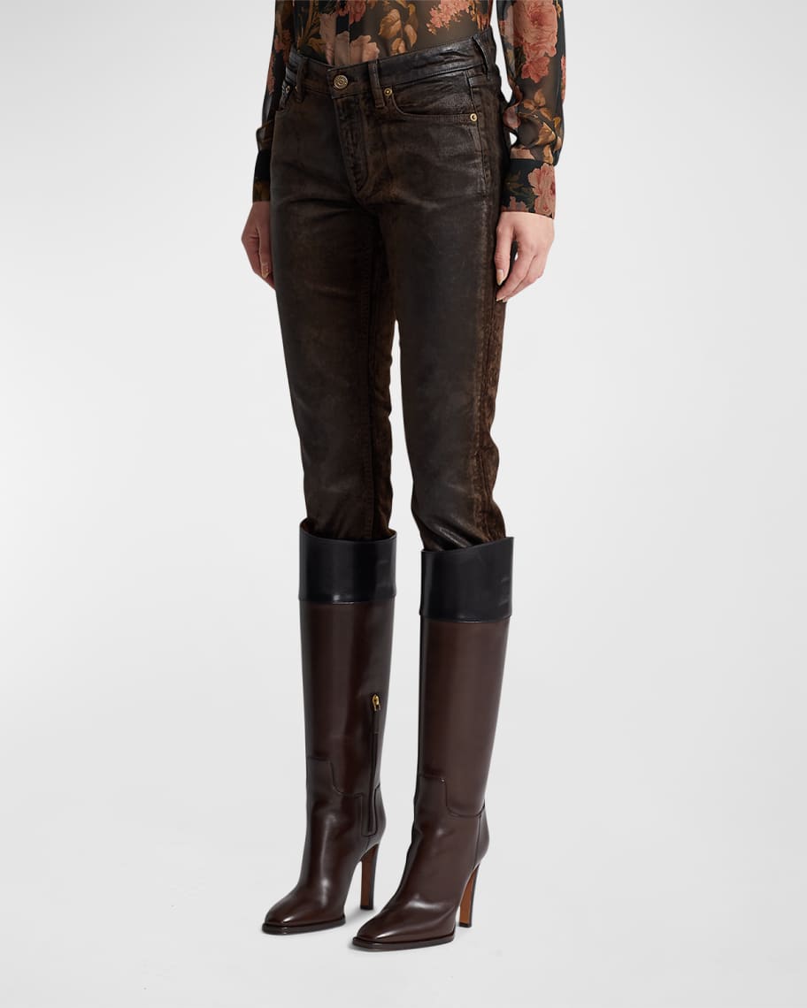 Ralph Lauren Collection 160 Flock Textured Jeans | Neiman Marcus