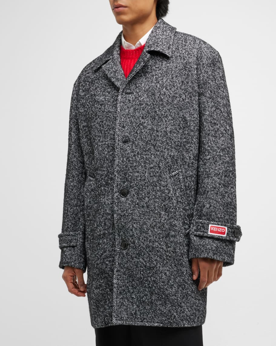 Kenzo Men's Tweed Car Coat | Neiman Marcus
