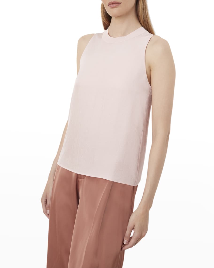 Vince Rib Trim Crew Neck Shell | Neiman Marcus