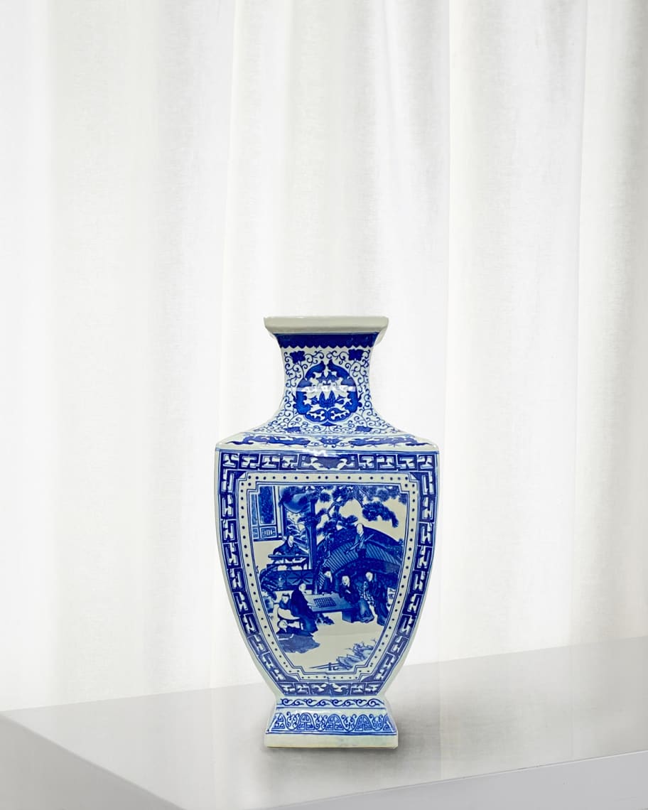 Winward Home Ink & Wash Painting Pot - 17" | Neiman Marcus