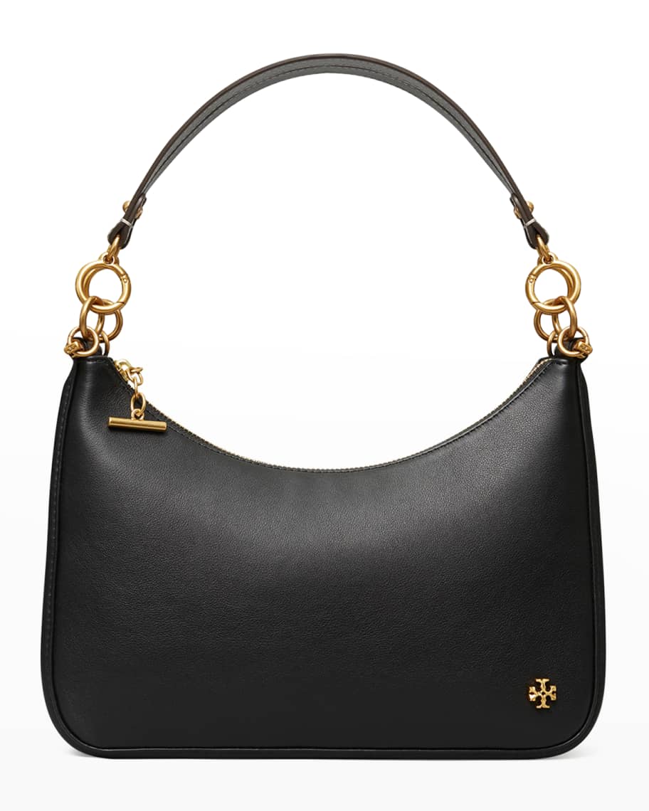 Tory Burch Mercer Crescent Zip Shoulder Bag | Neiman Marcus