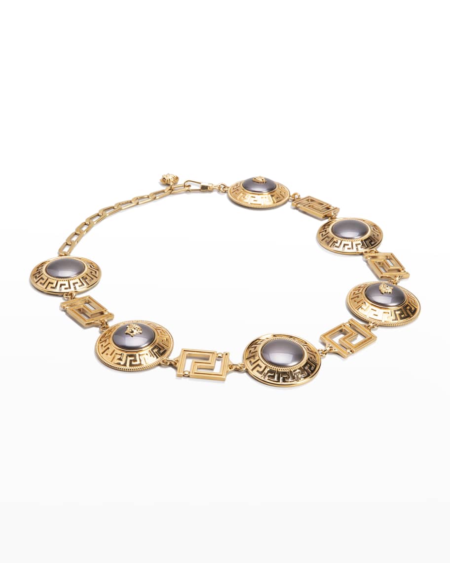 Versace Greca Goddess Oversized Medusa Chain Belt | Neiman Marcus
