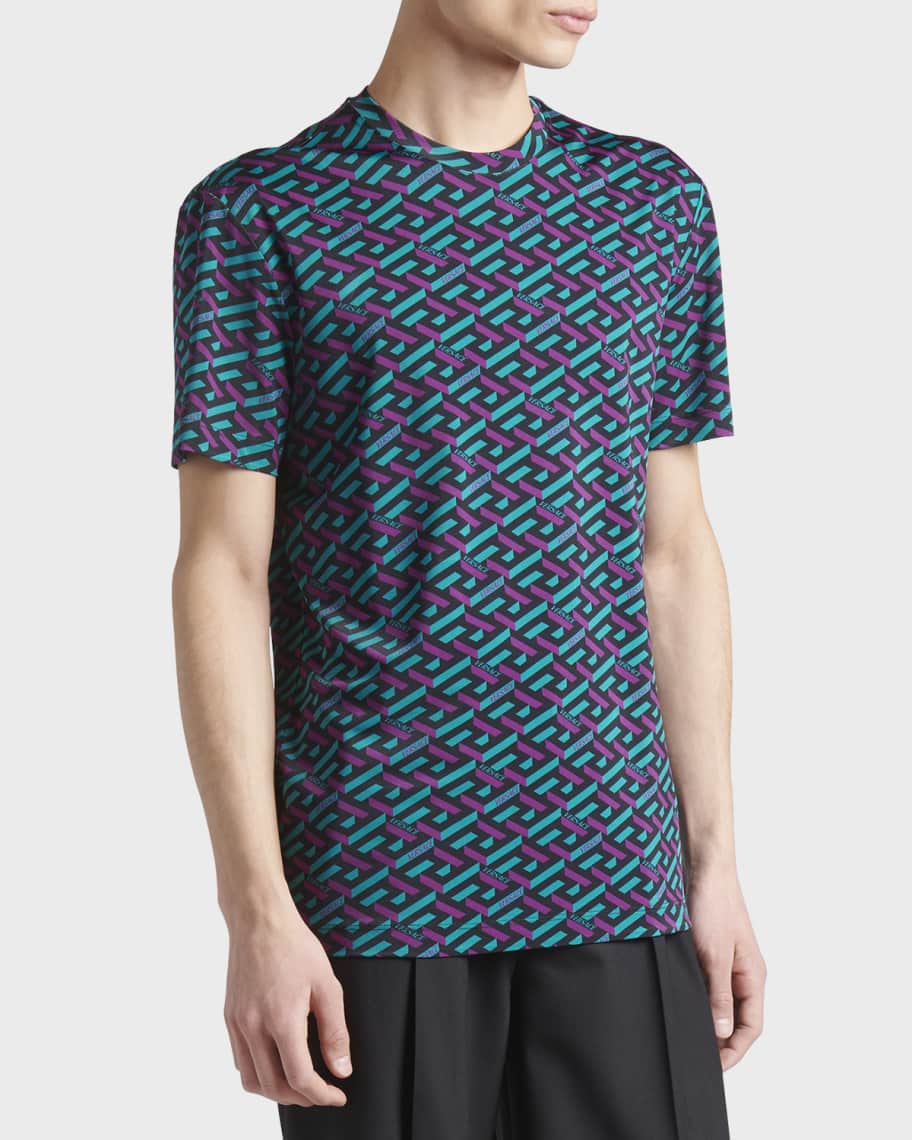 Versace Men's Greca Monogram T-Shirt | Neiman Marcus