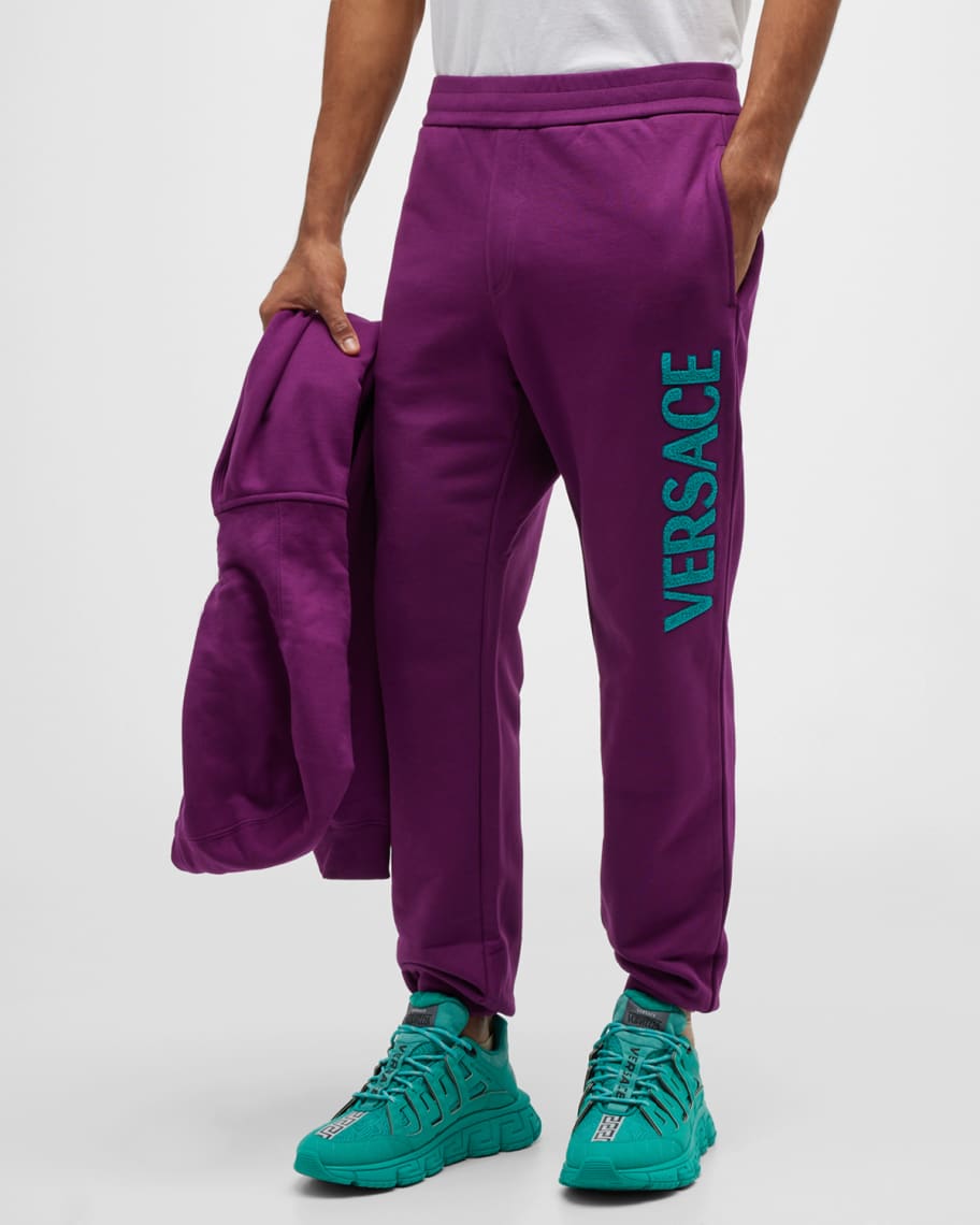 Versace Men's Side-Logo Sweatpants | Neiman Marcus