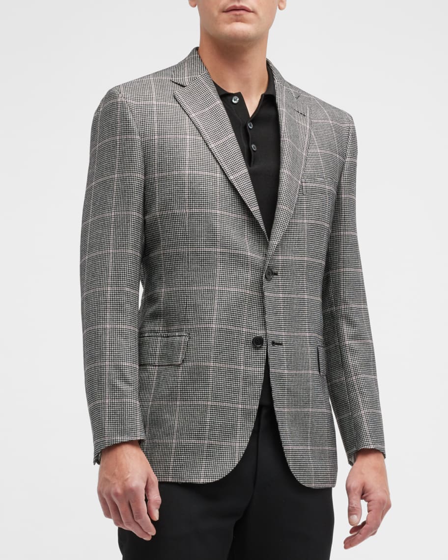Brioni Men's Houndstooth Windowpane Sport Jacket | Neiman Marcus